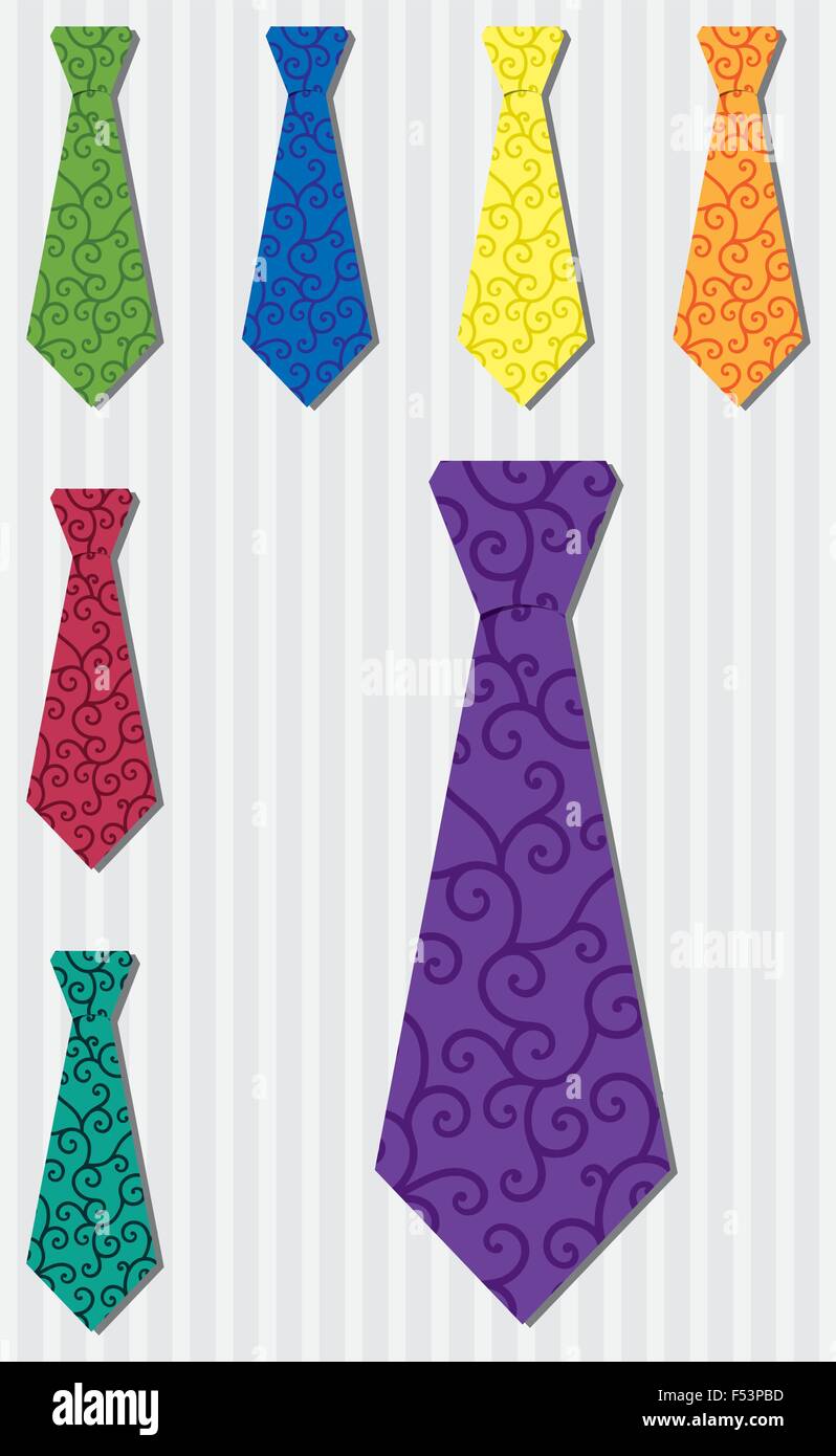 Retro neck tie set in vector format Stock Vector Image & Art - Alamy