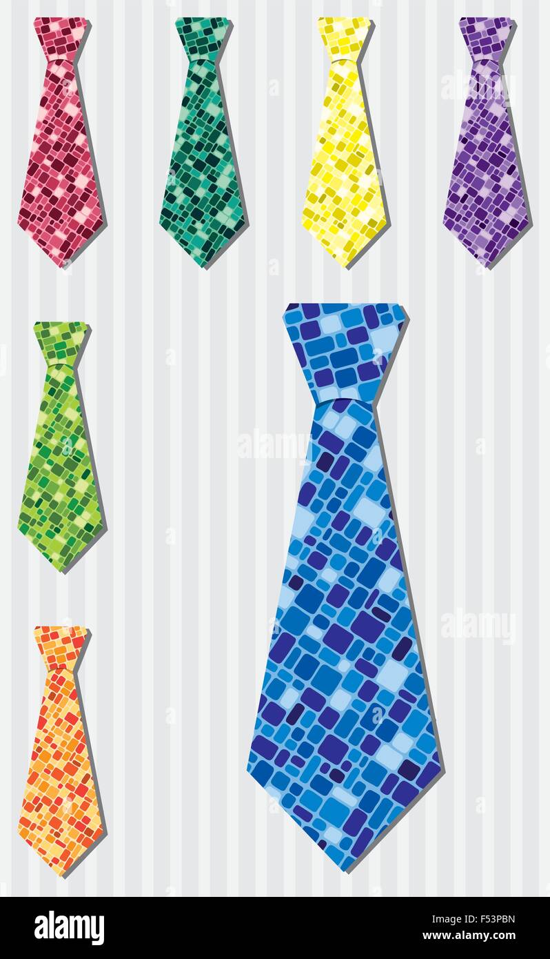 Retro neck tie set in vector format Stock Vector Image & Art - Alamy