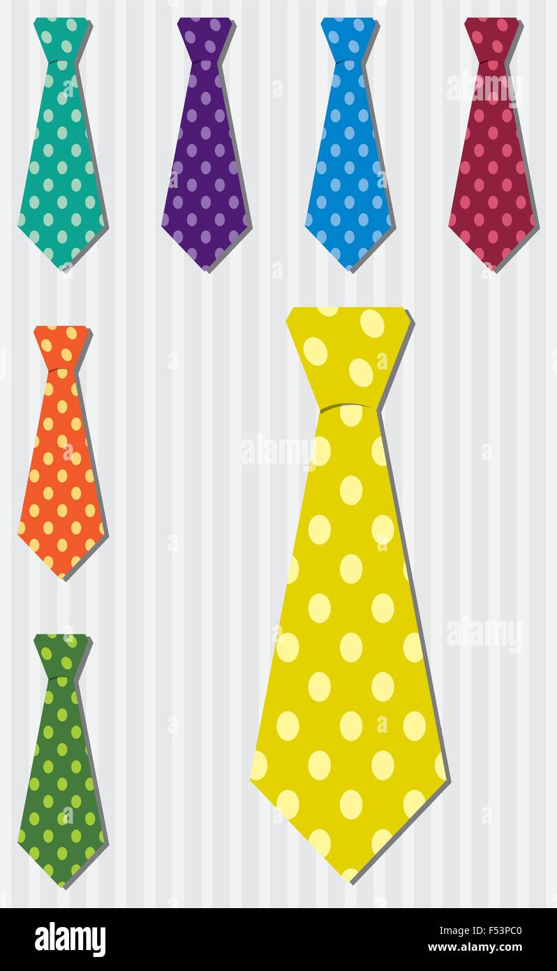 Retro neck tie set in vector format Stock Vector Image & Art - Alamy