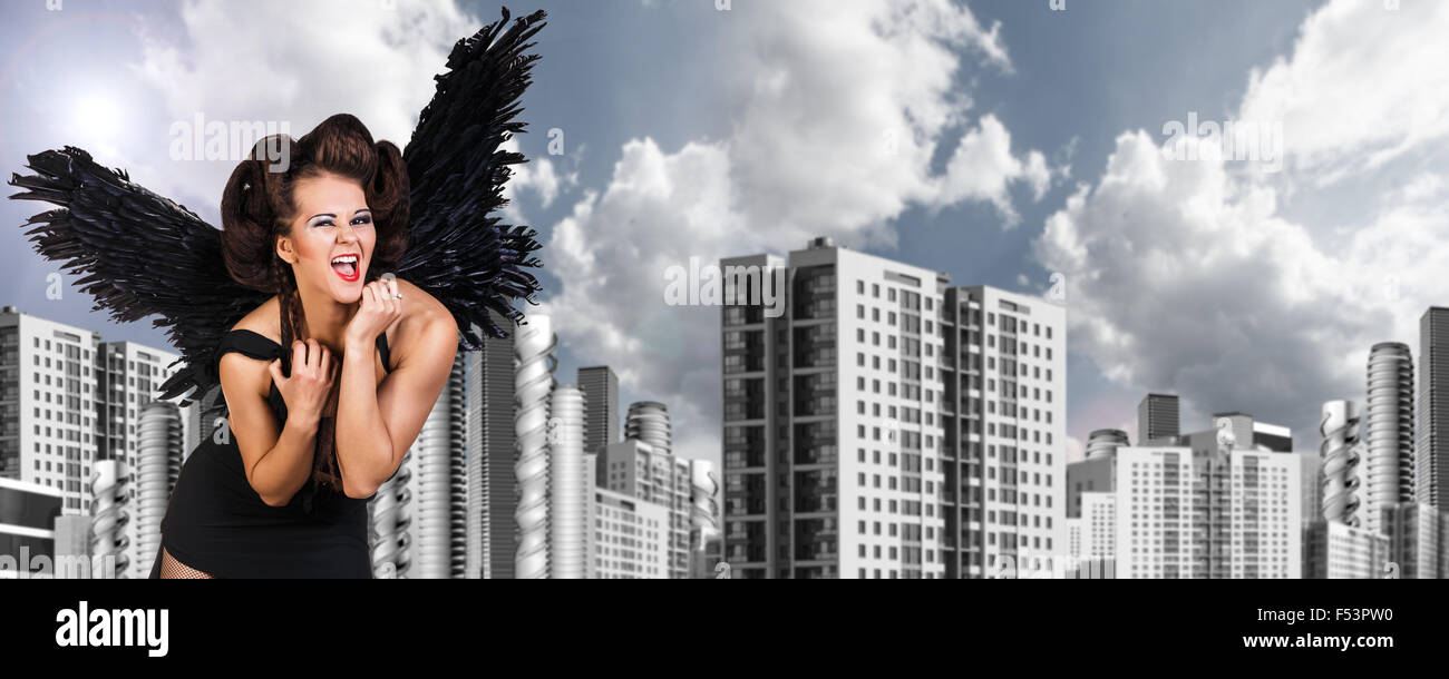 Woman angel wings hi-res stock photography and images - Alamy