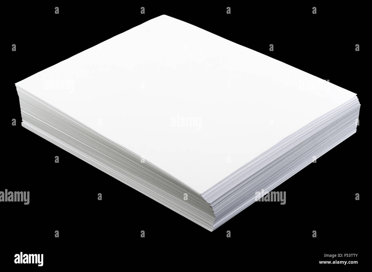 Blank sheets of paper on black background Stock Photo - Alamy