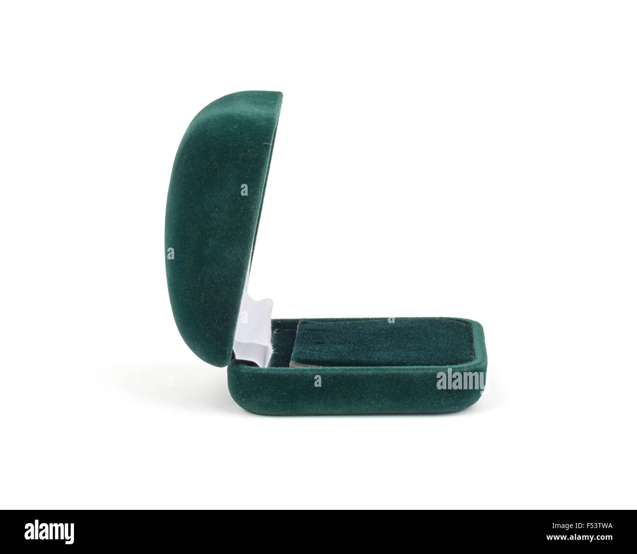 Empty green ring box, side view Stock Photo - Alamy