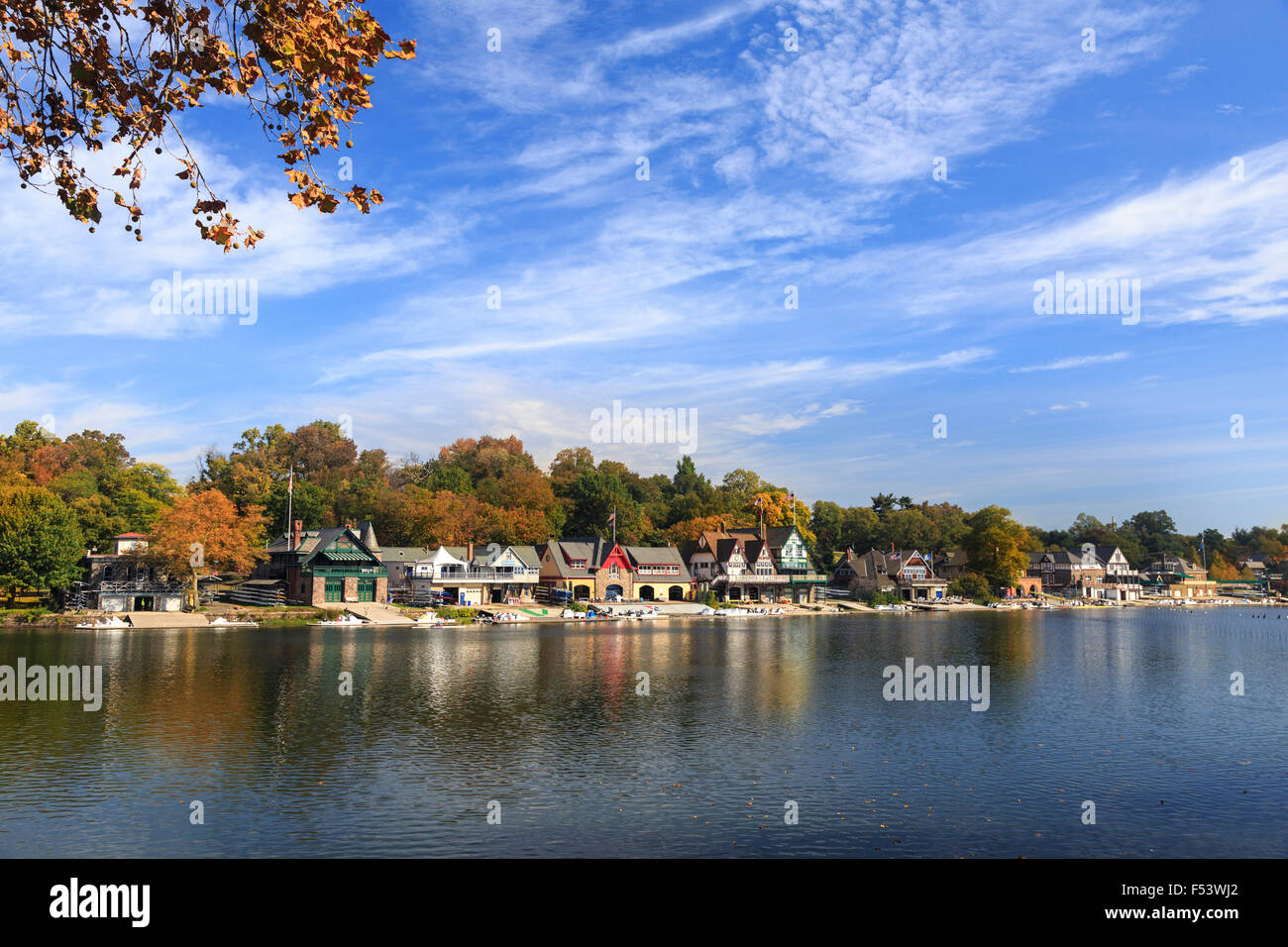 Boathouse Row on the Schuylkill River, Philadelphia, Pennsylvania Stock ...