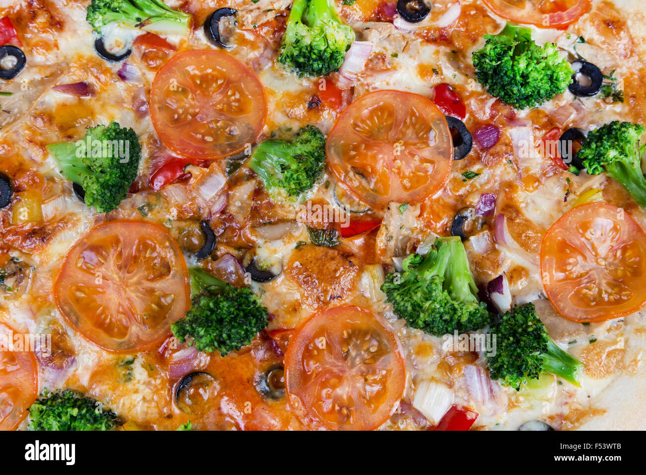fresh hot fast food - slices of pizza closeup from top for background ...