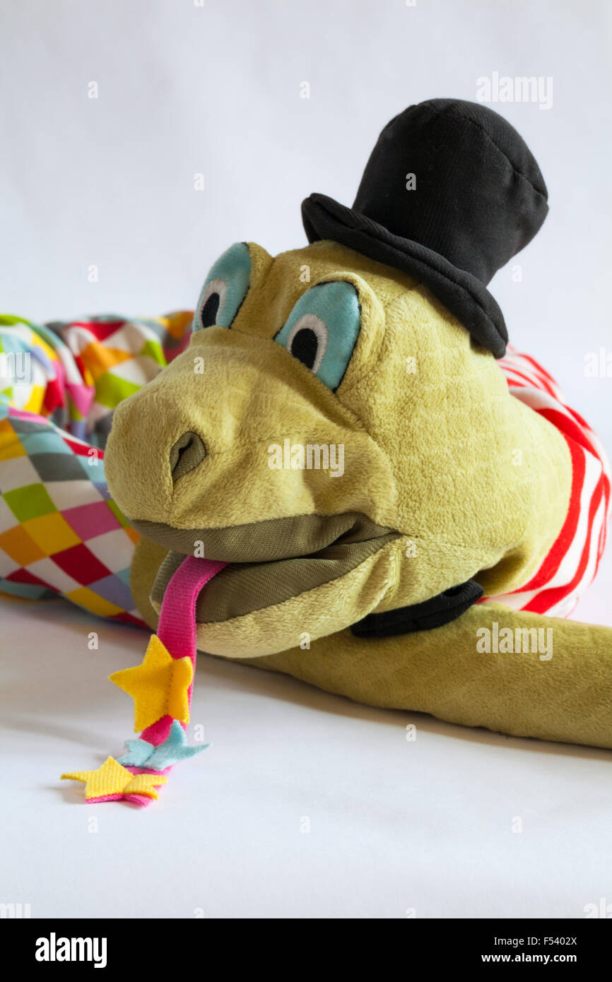 snake soft cuddly toy set on white background Stock Photo - Alamy