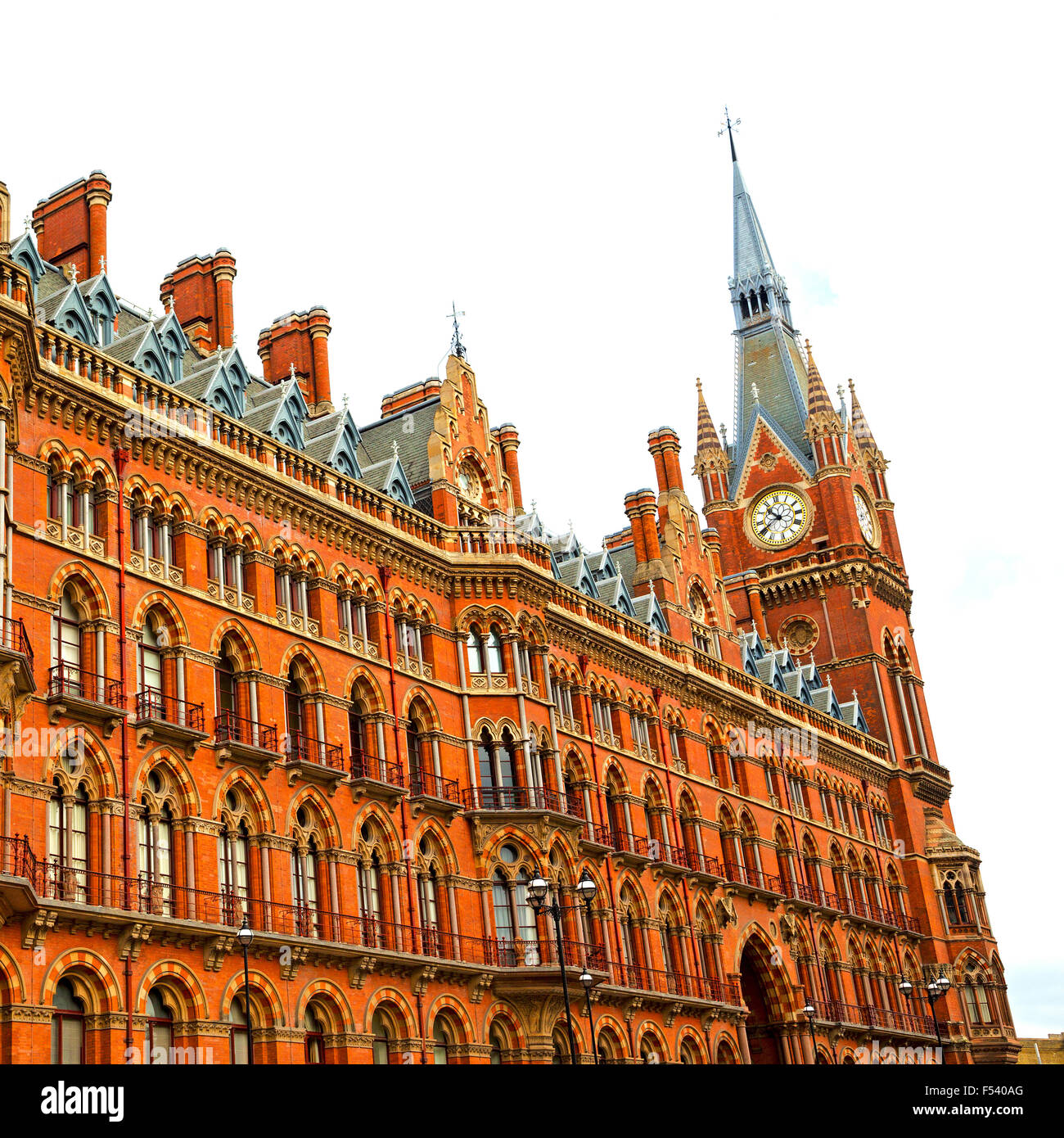 old architecture in london england windows and brick exterior wall ...