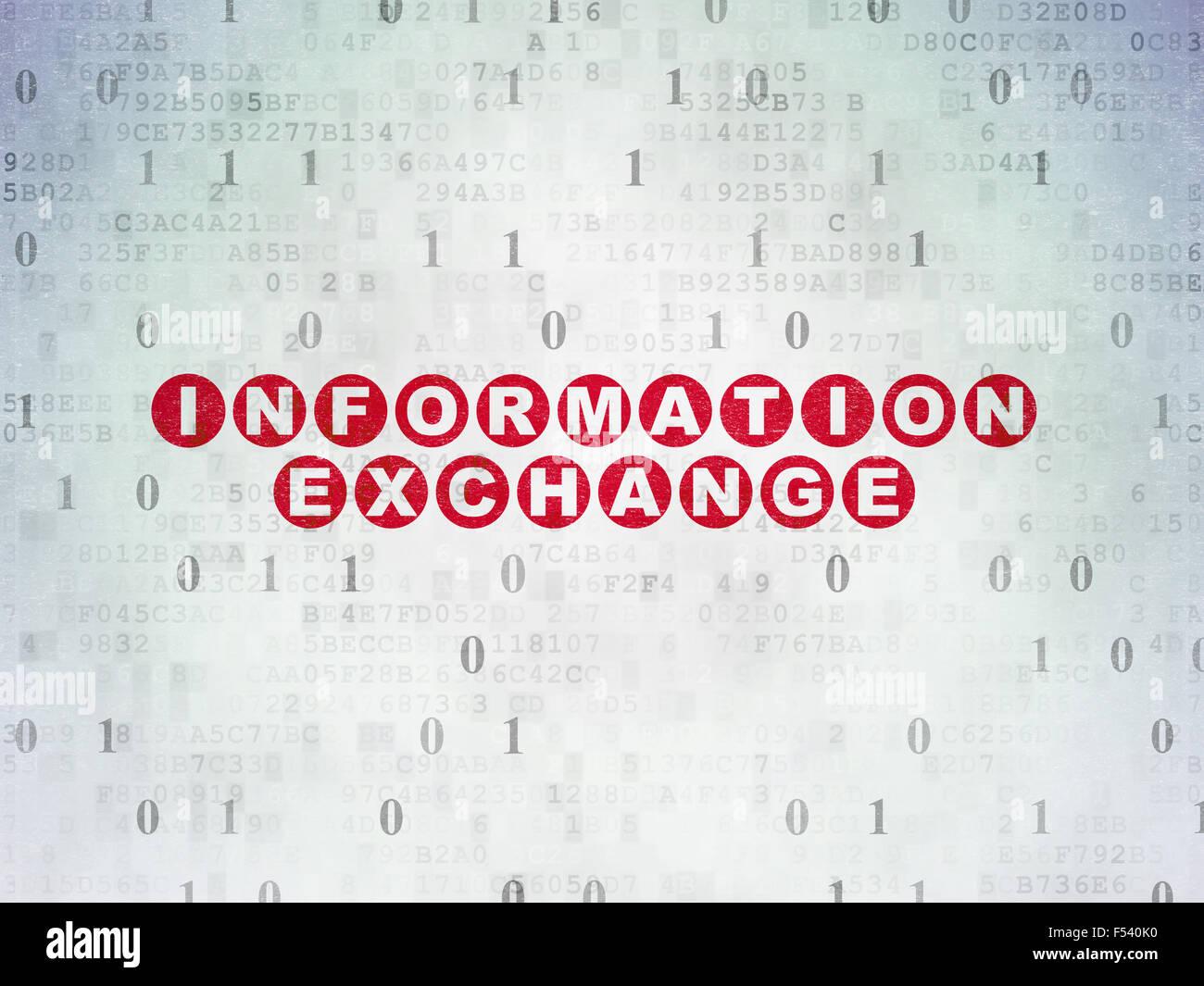 Information concept: Information Exchange on Digital Paper background ...