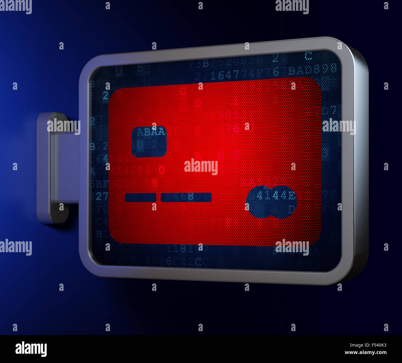 Currency concept: Credit Card on billboard background Stock Photo - Alamy