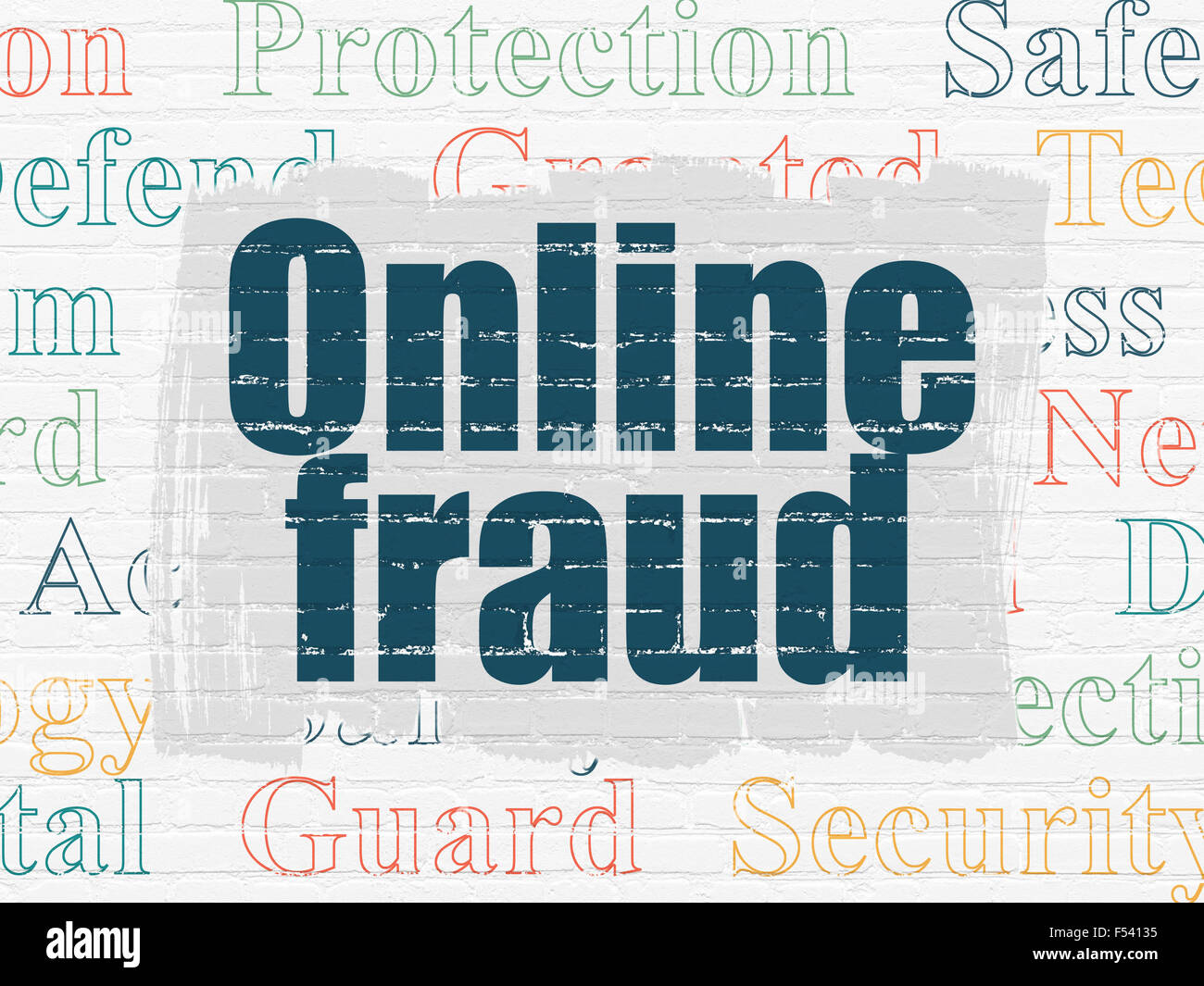 Protection concept: Online Fraud on wall background Stock Photo - Alamy