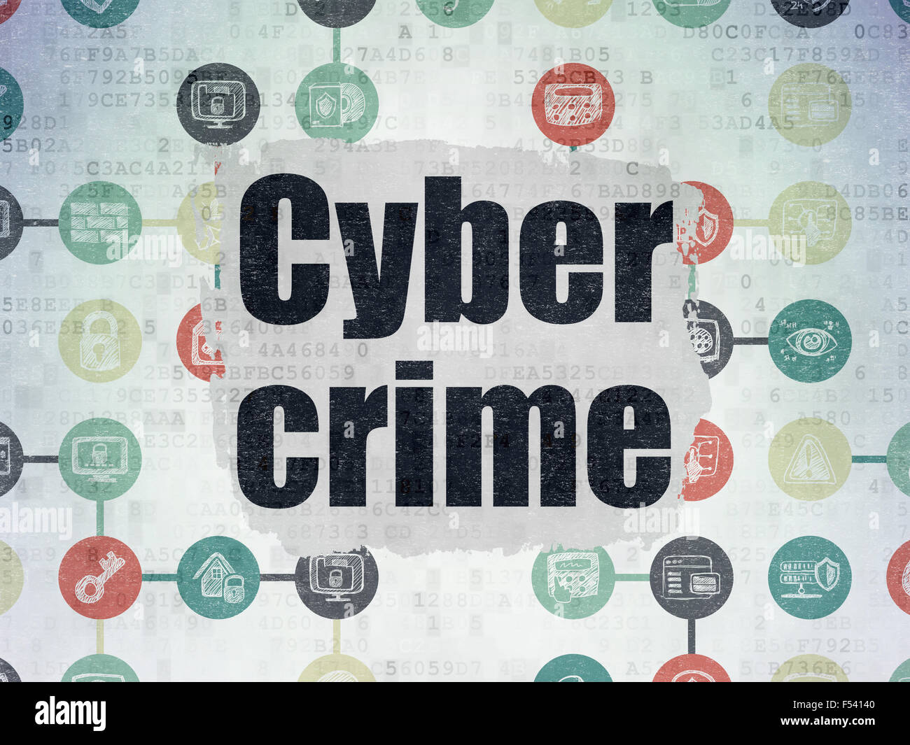 Security concept: Cyber Crime on Digital Paper background Stock Photo ...