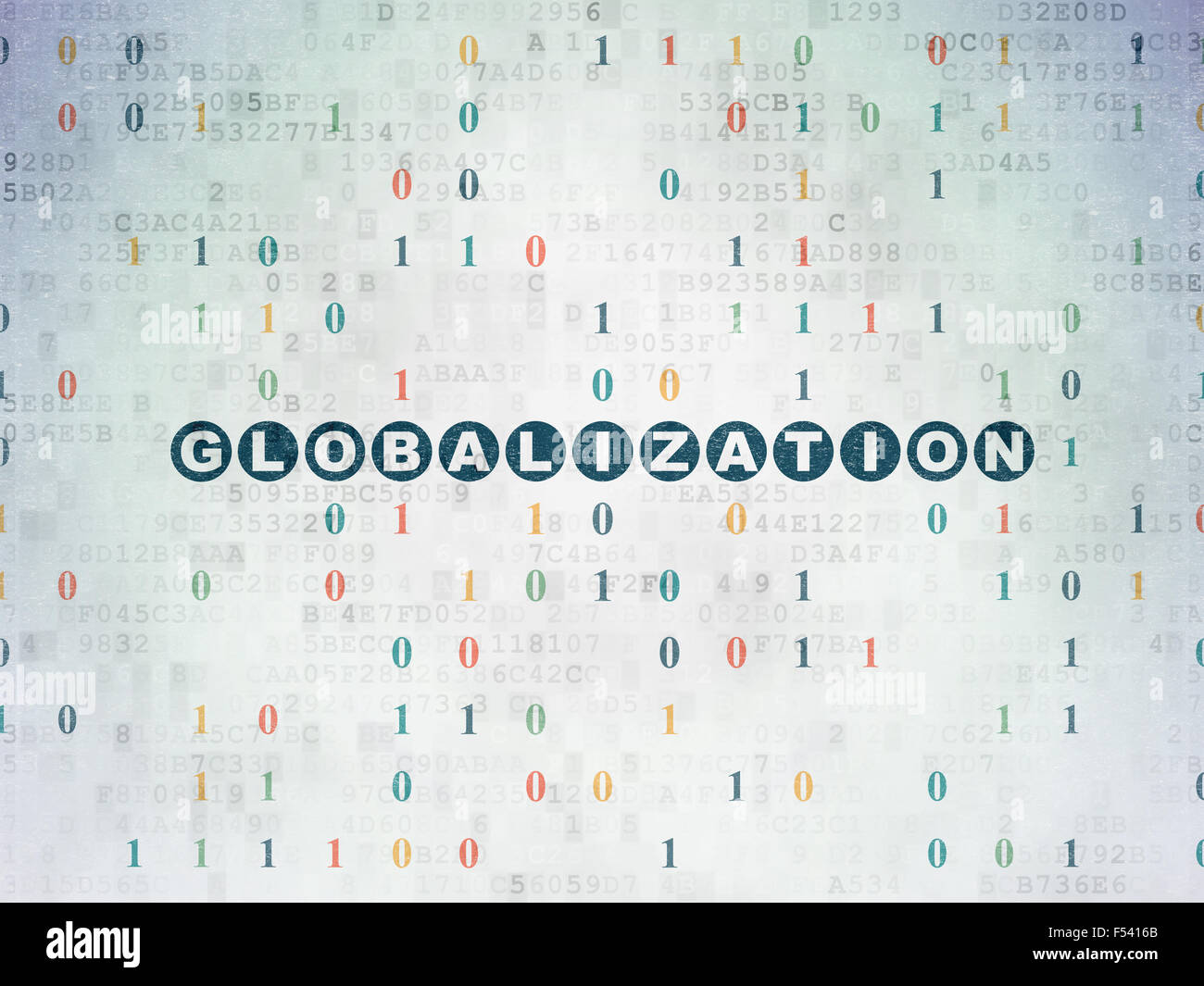 Business concept: Globalization on Digital Paper background Stock Photo ...