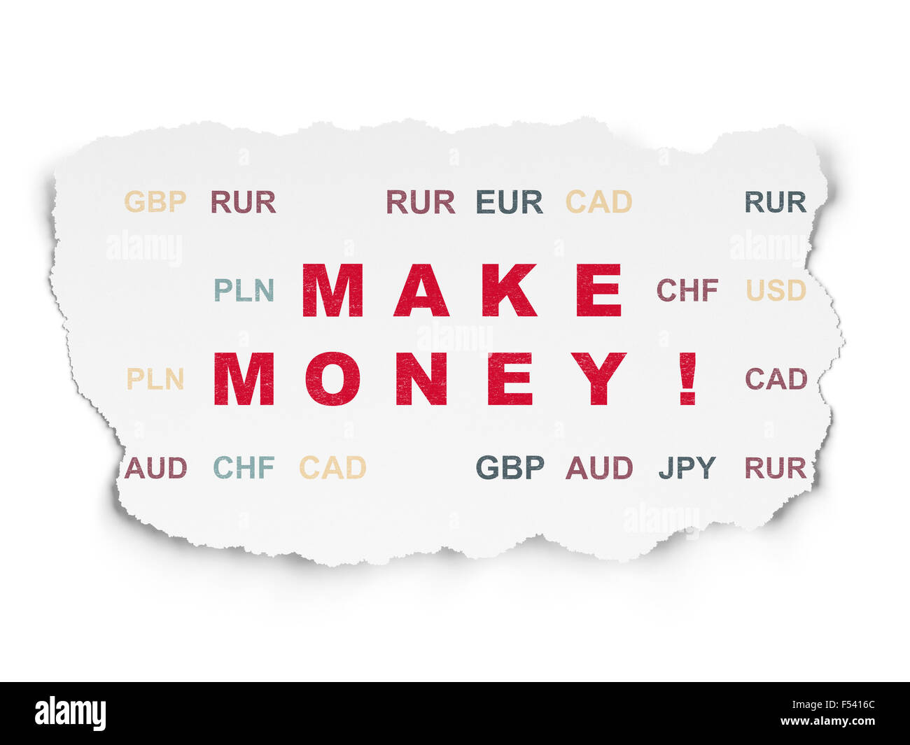 Finance concept: Make Money on Torn Paper background Stock Photo - Alamy