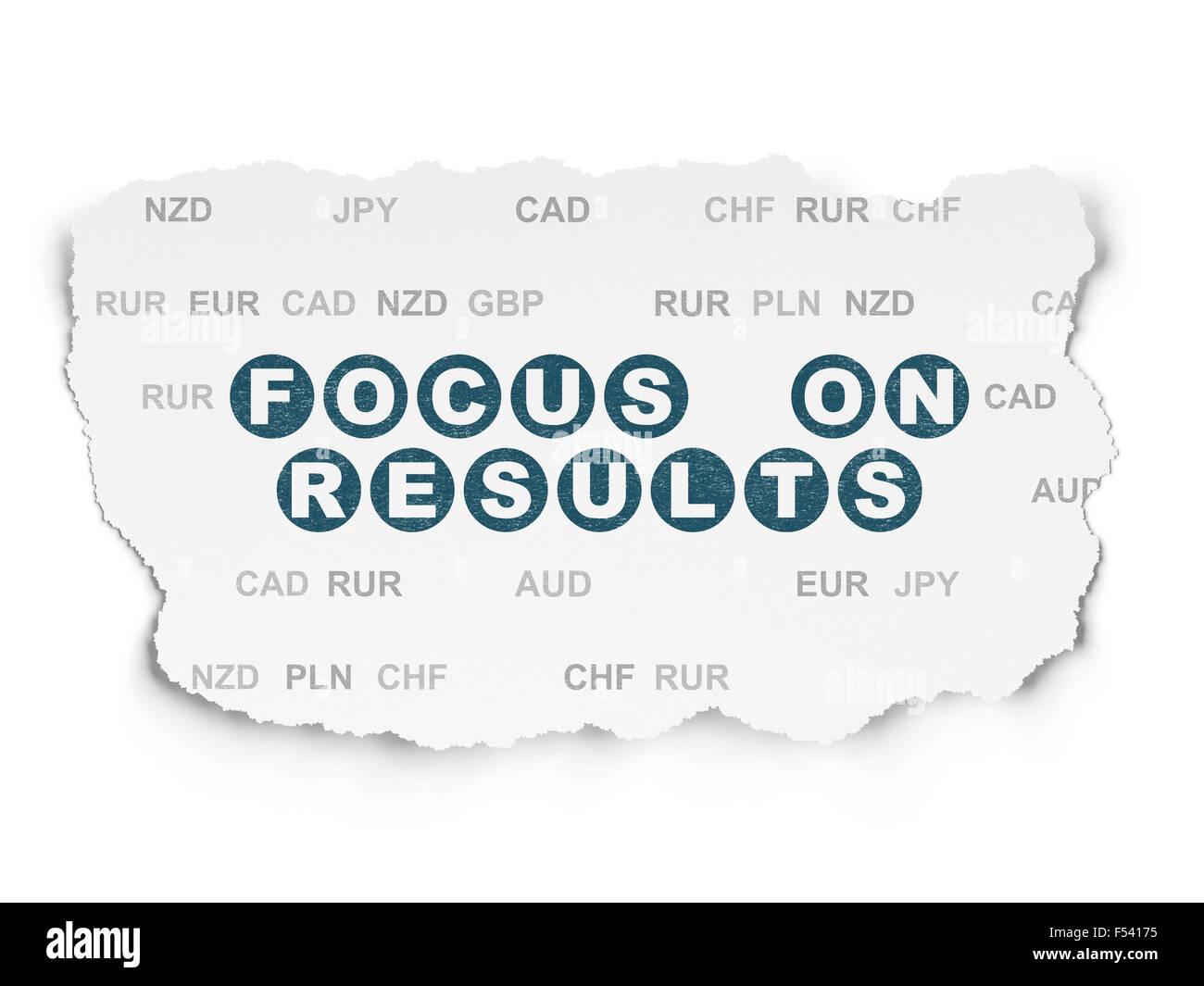 Business concept: Focus on RESULTS on Torn Paper background Stock Photo ...