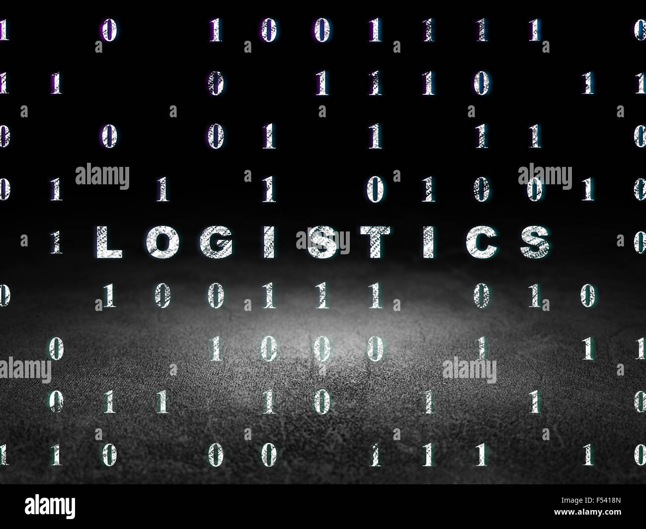 Finance concept: Logistics in grunge dark room Stock Photo - Alamy
