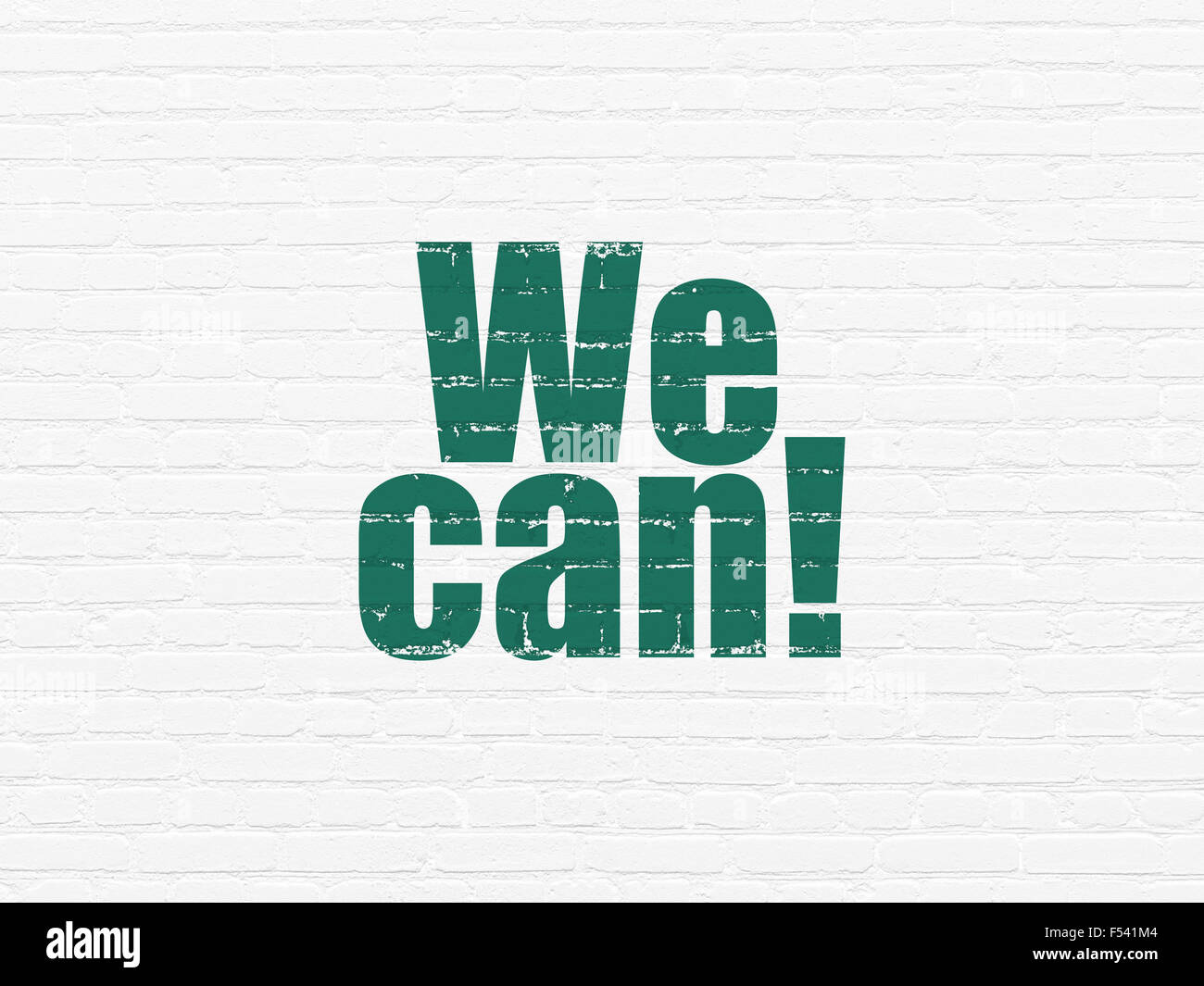 Business concept: We Can on wall background Stock Photo - Alamy