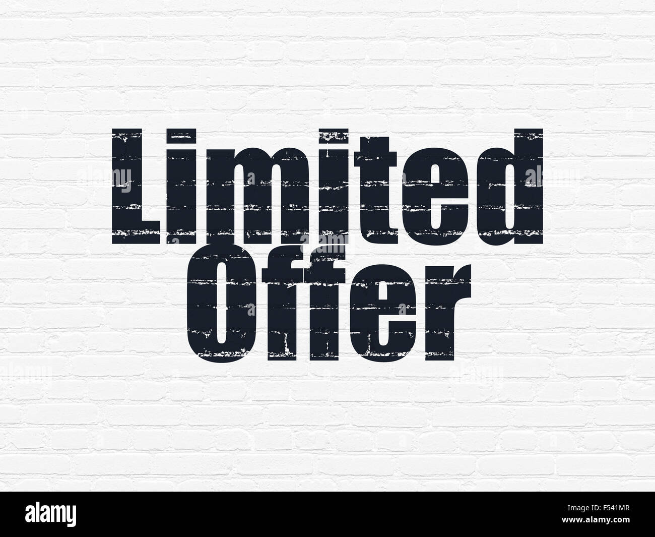 Business concept: Limited Offer on wall background Stock Photo - Alamy