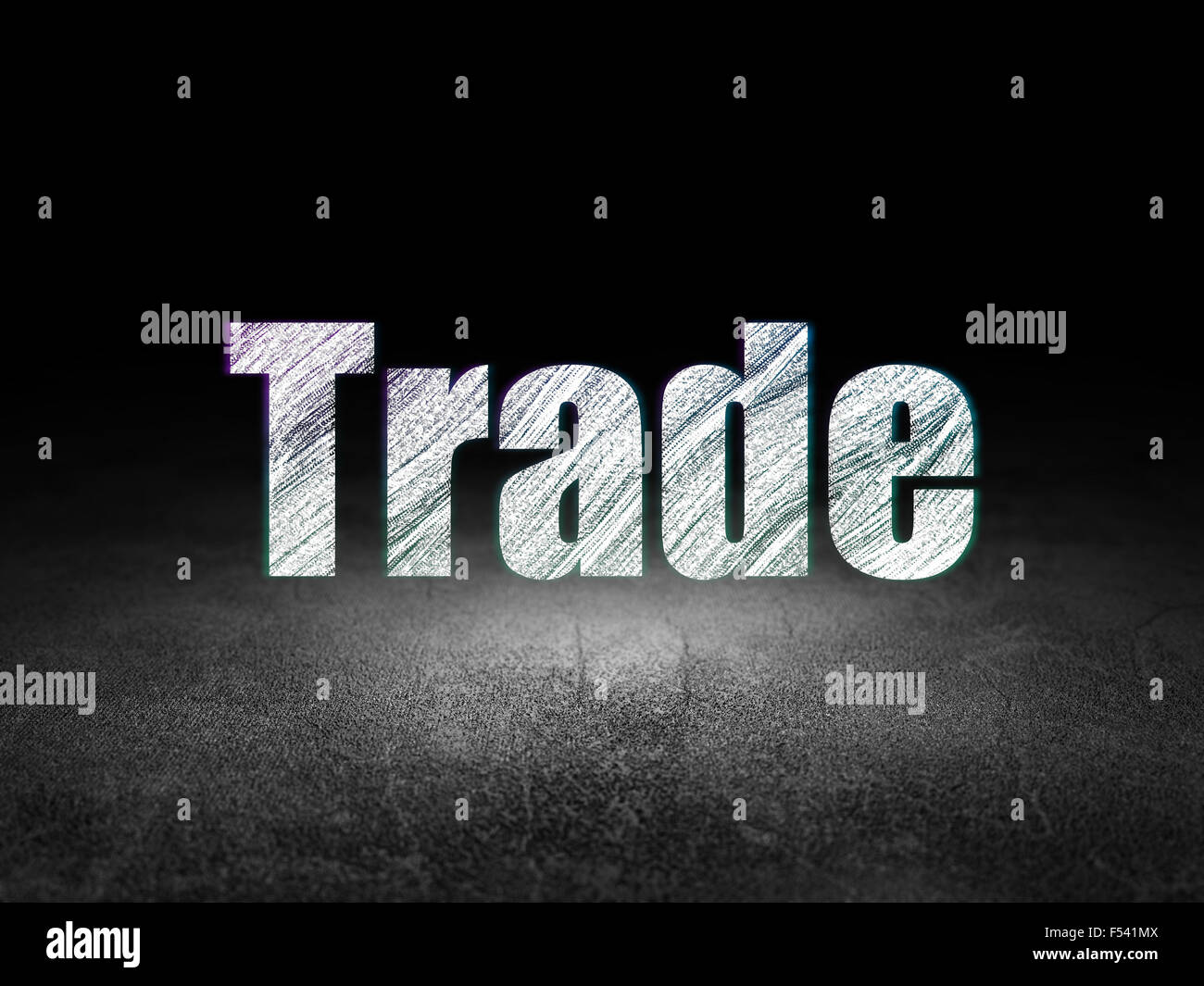 Finance concept: Trade in grunge dark room Stock Photo - Alamy