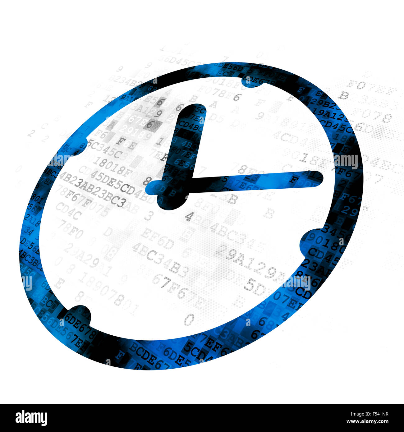 Time concept: Clock on Digital background Stock Photo - Alamy