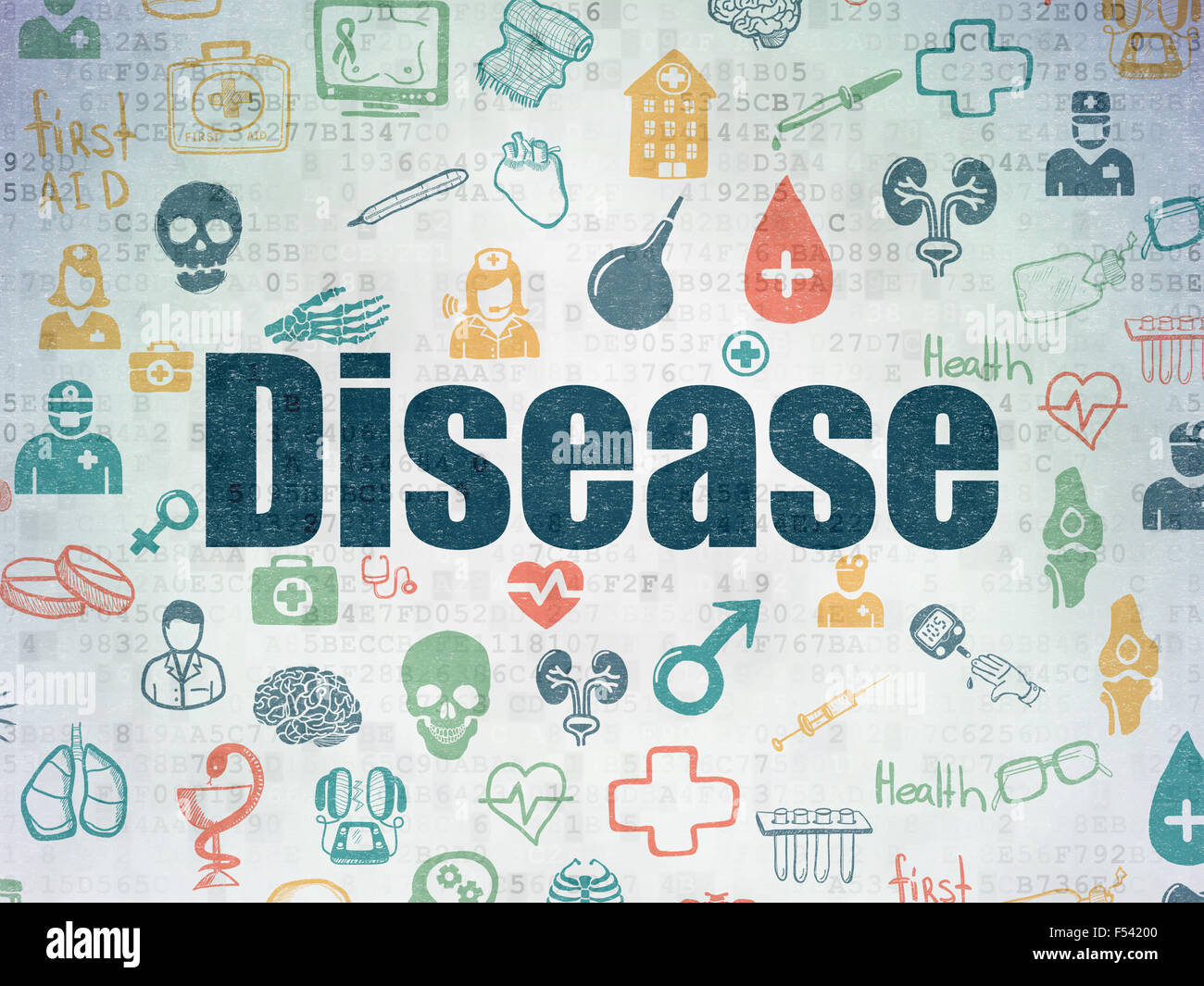 Healthcare concept: Disease on Digital Paper background Stock Photo - Alamy