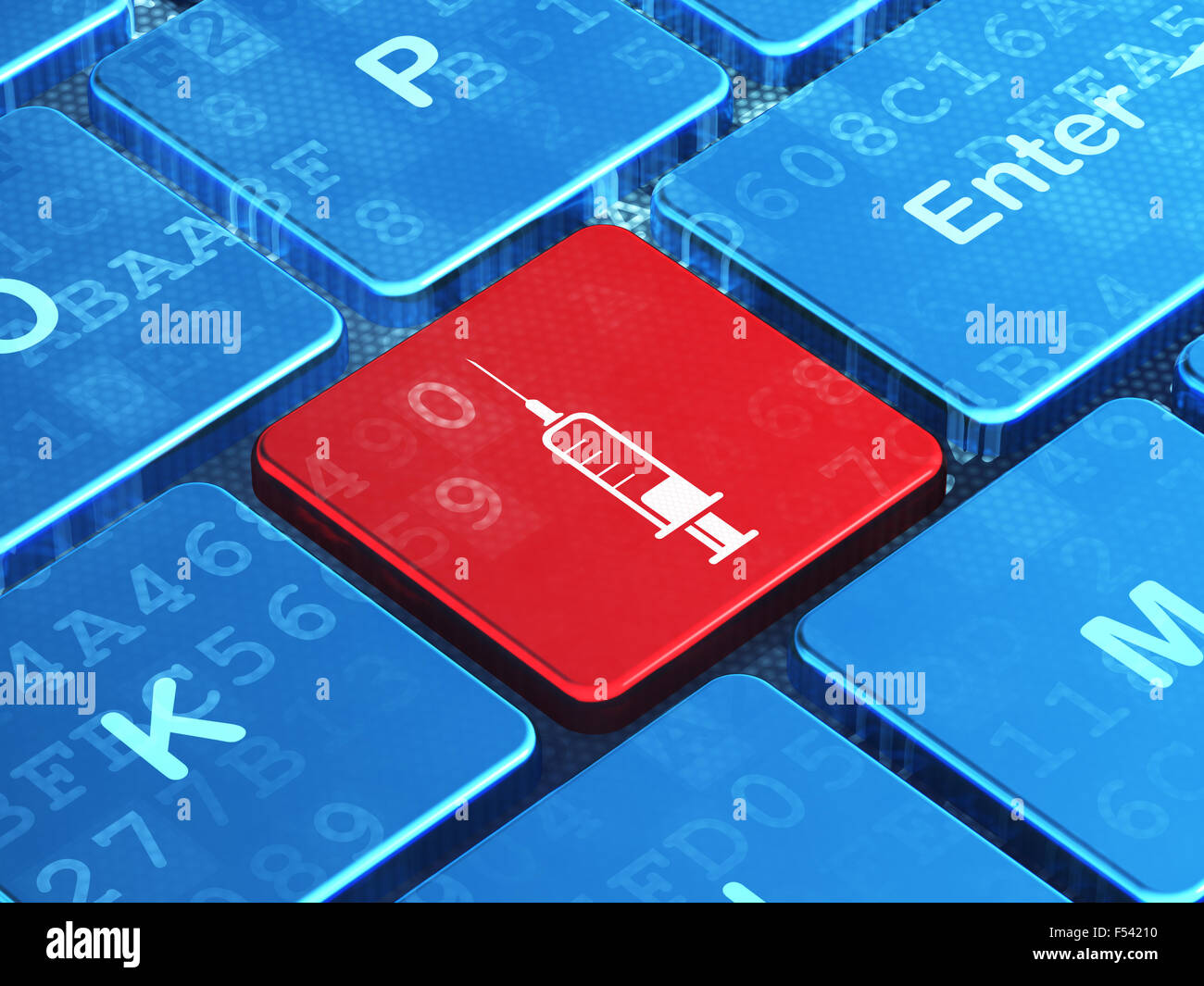 Health concept: Syringe on computer keyboard background Stock Photo - Alamy