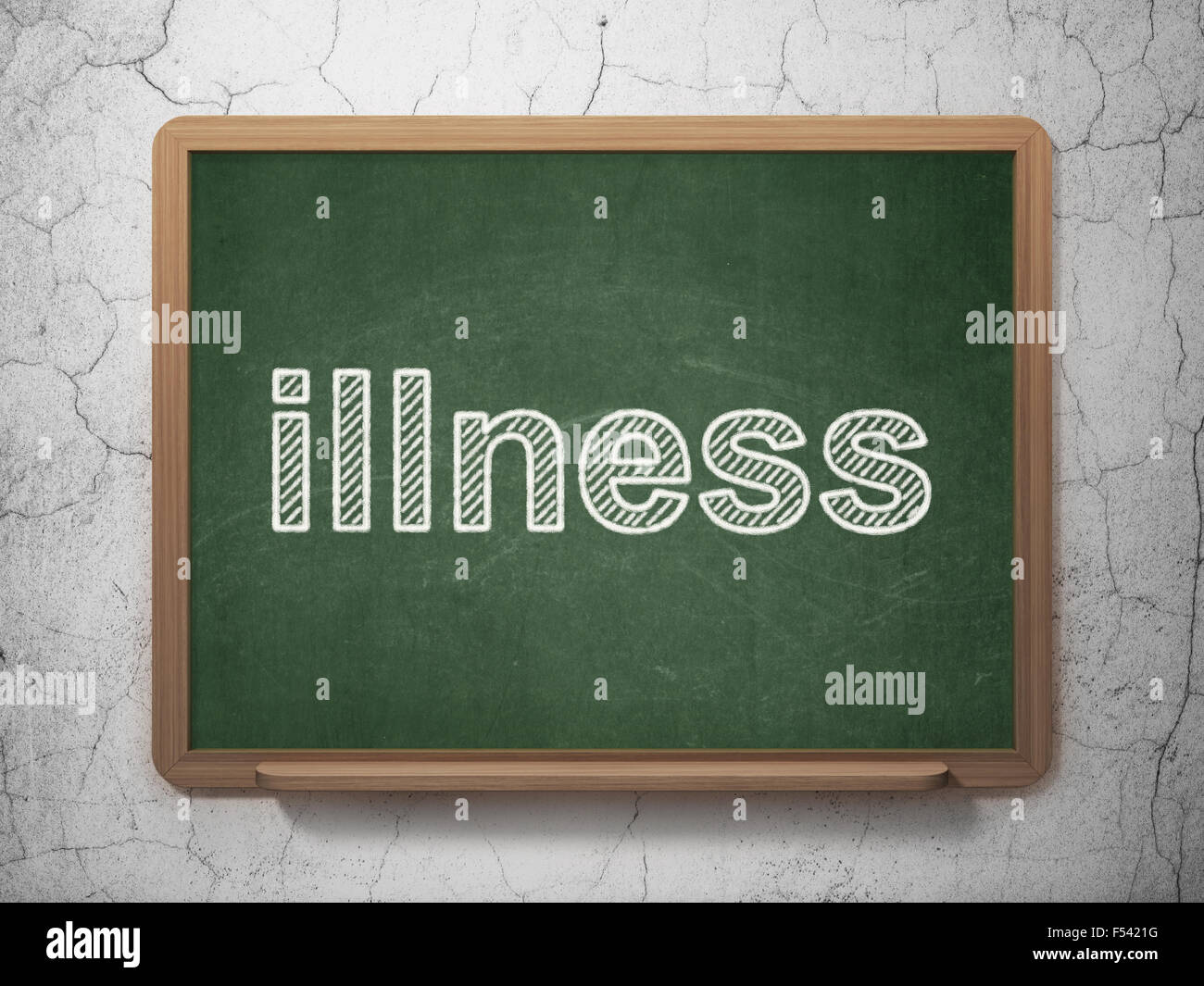 Healthcare concept: Illness on chalkboard background Stock Photo - Alamy