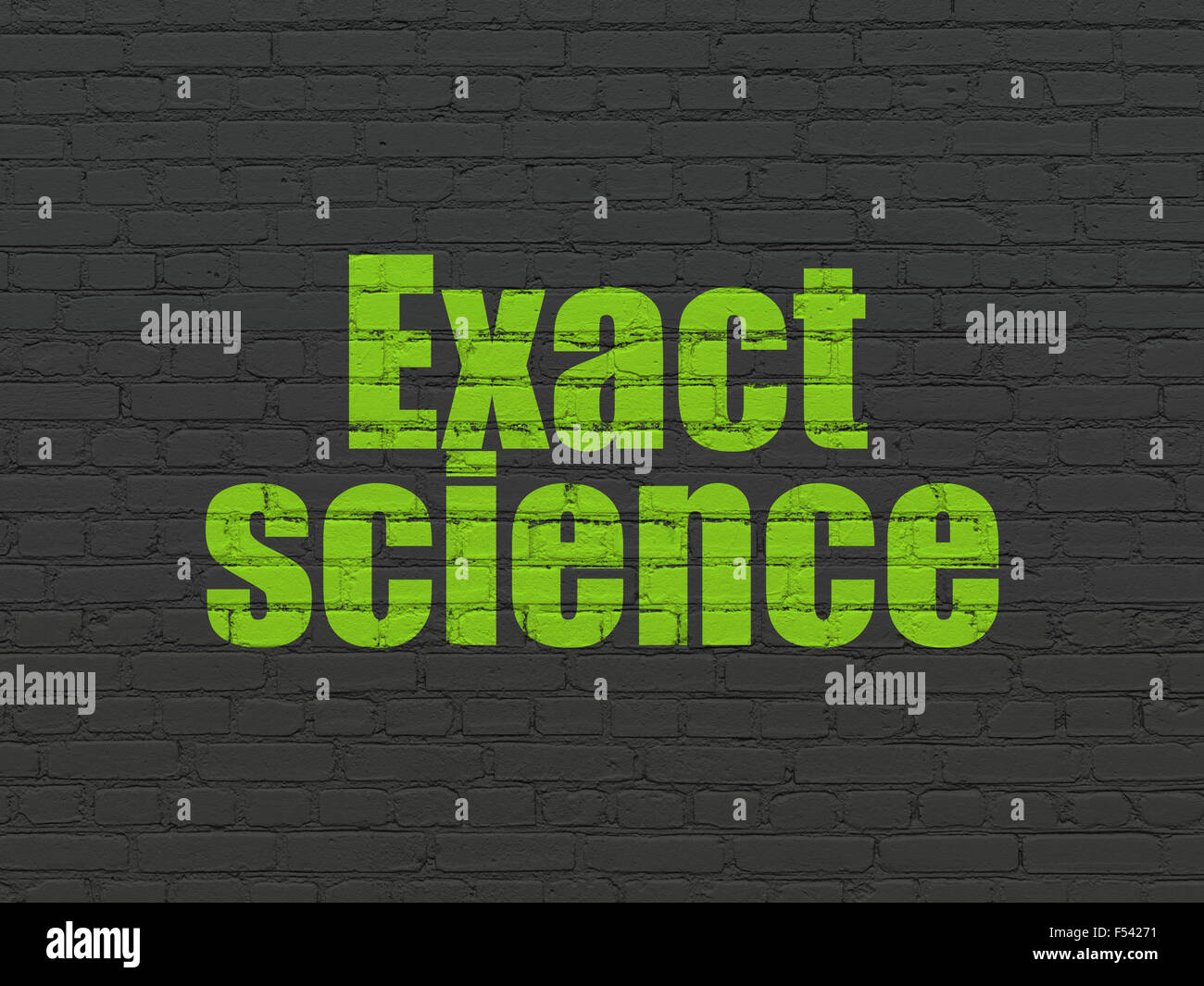Science concept: Exact Science on wall background Stock Photo - Alamy