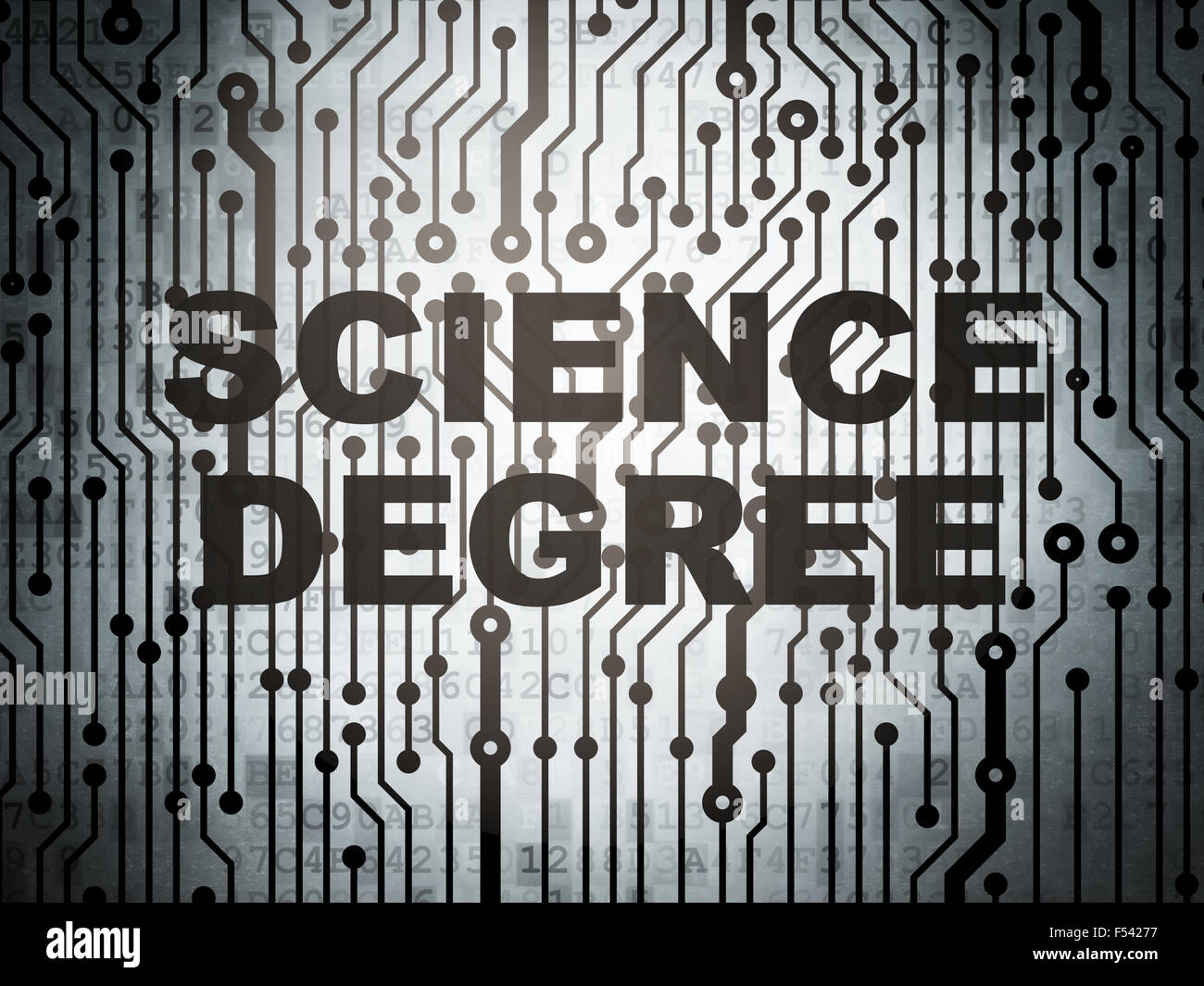 Science concept: circuit board with Science Degree Stock Photo - Alamy