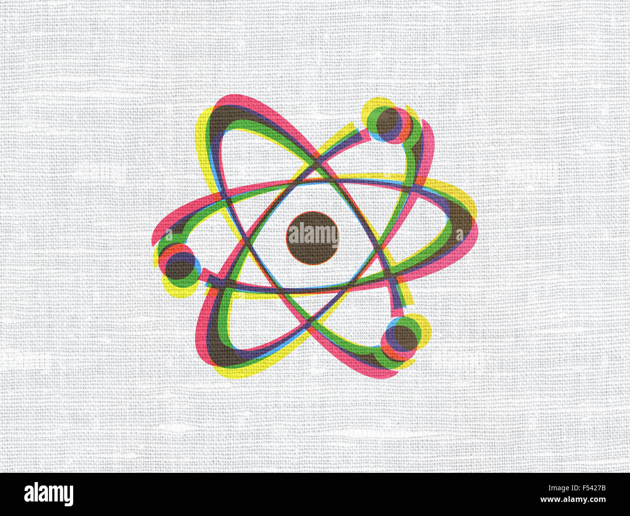 Science concept: Molecule on fabric texture background Stock Photo - Alamy