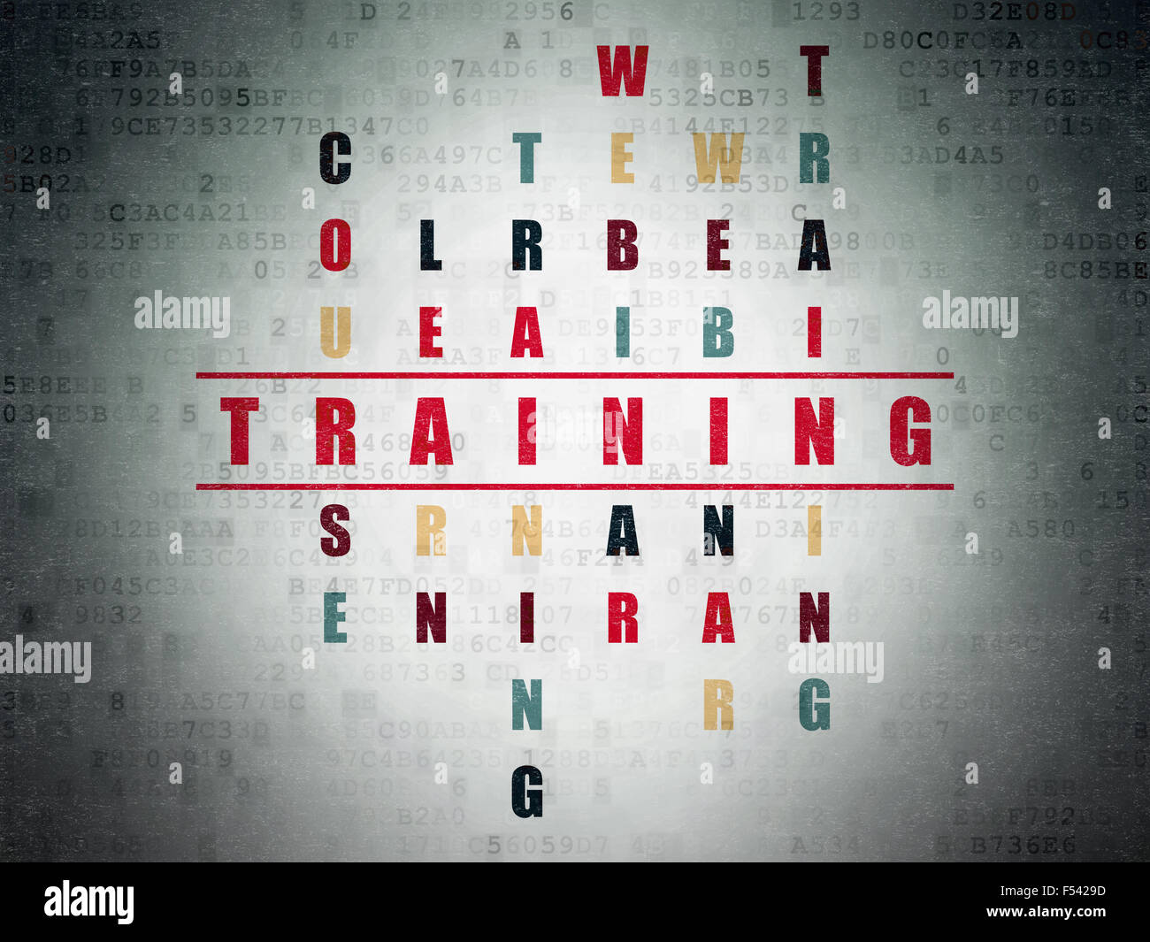 Learning concept: Training in Crossword Puzzle Stock Photo - Alamy
