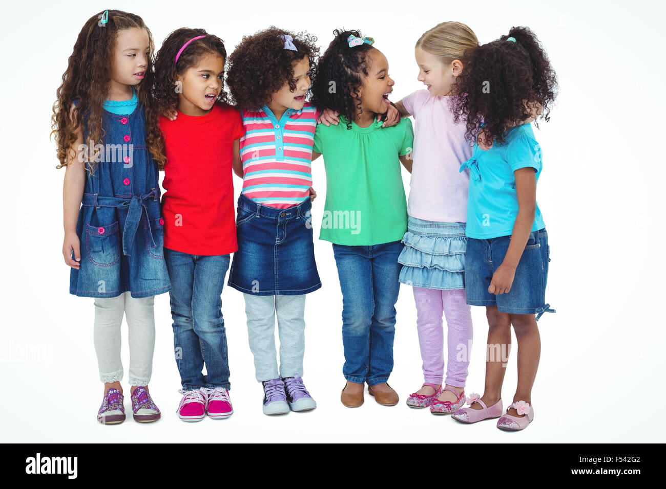 Small group of kids standing together Stock Photo - Alamy