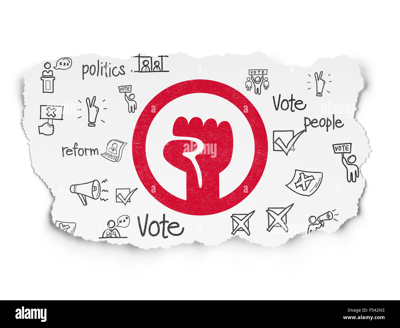 Politics concept: Uprising on Torn Paper background Stock Photo - Alamy