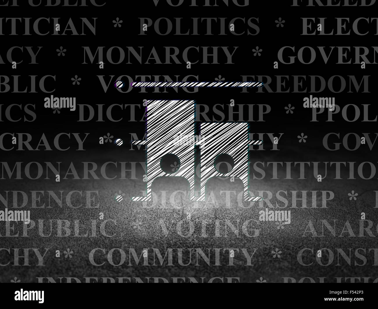 Political concept: Election in grunge dark room Stock Photo - Alamy