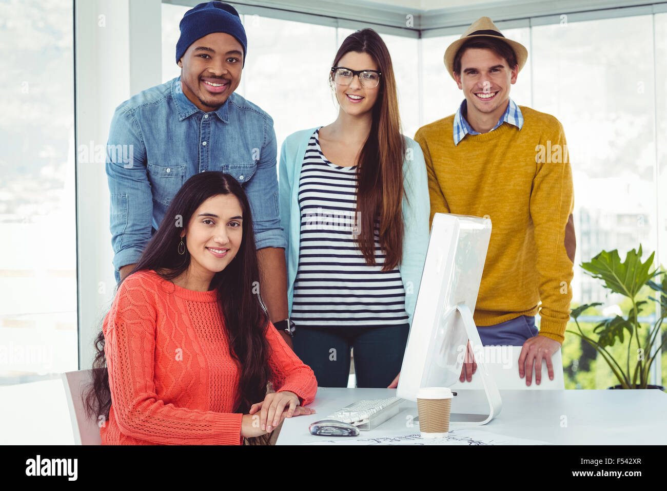 Young creative team having a meeting Stock Photo - Alamy