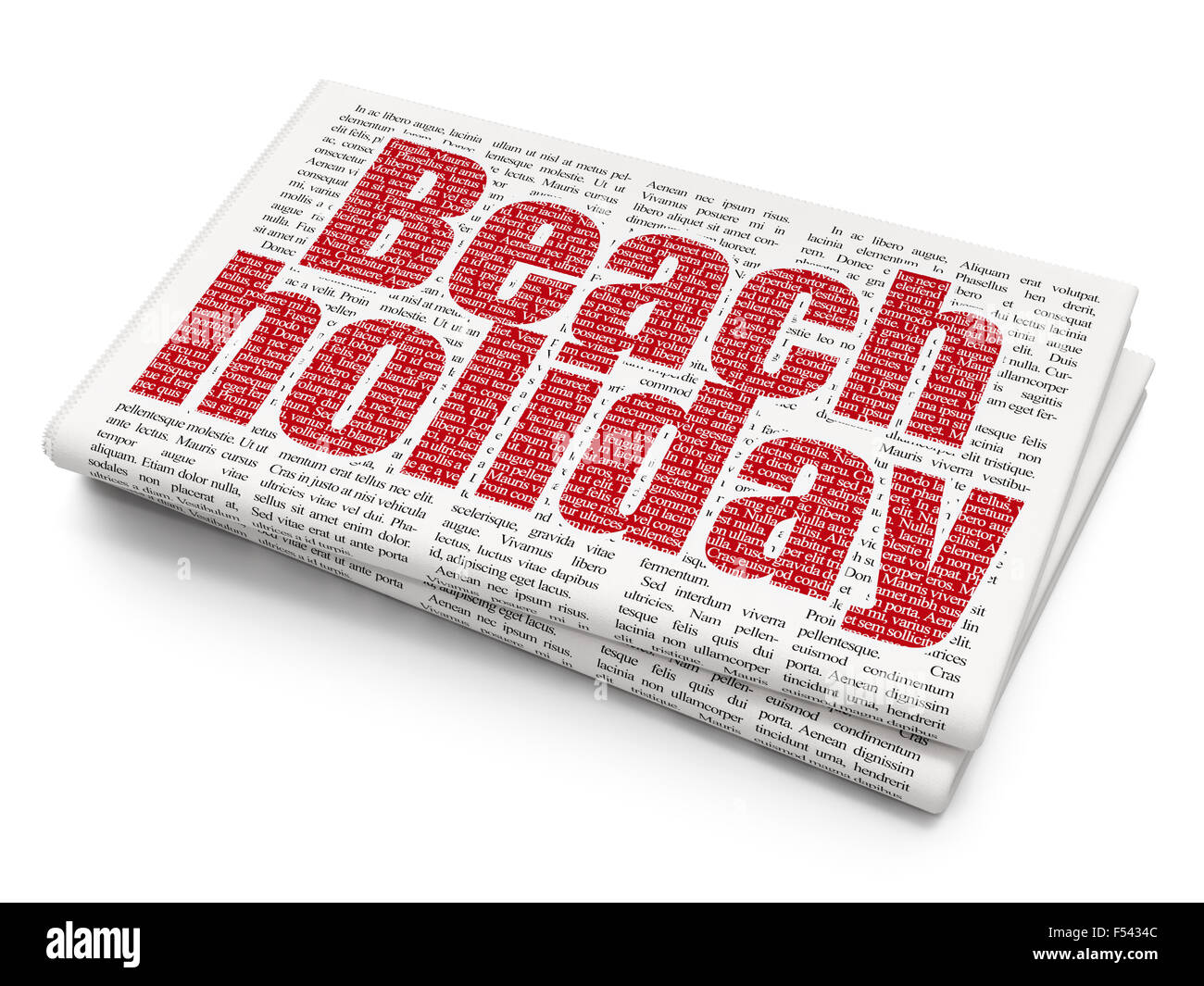 Tourism concept: Beach Holiday on Newspaper background Stock Photo - Alamy