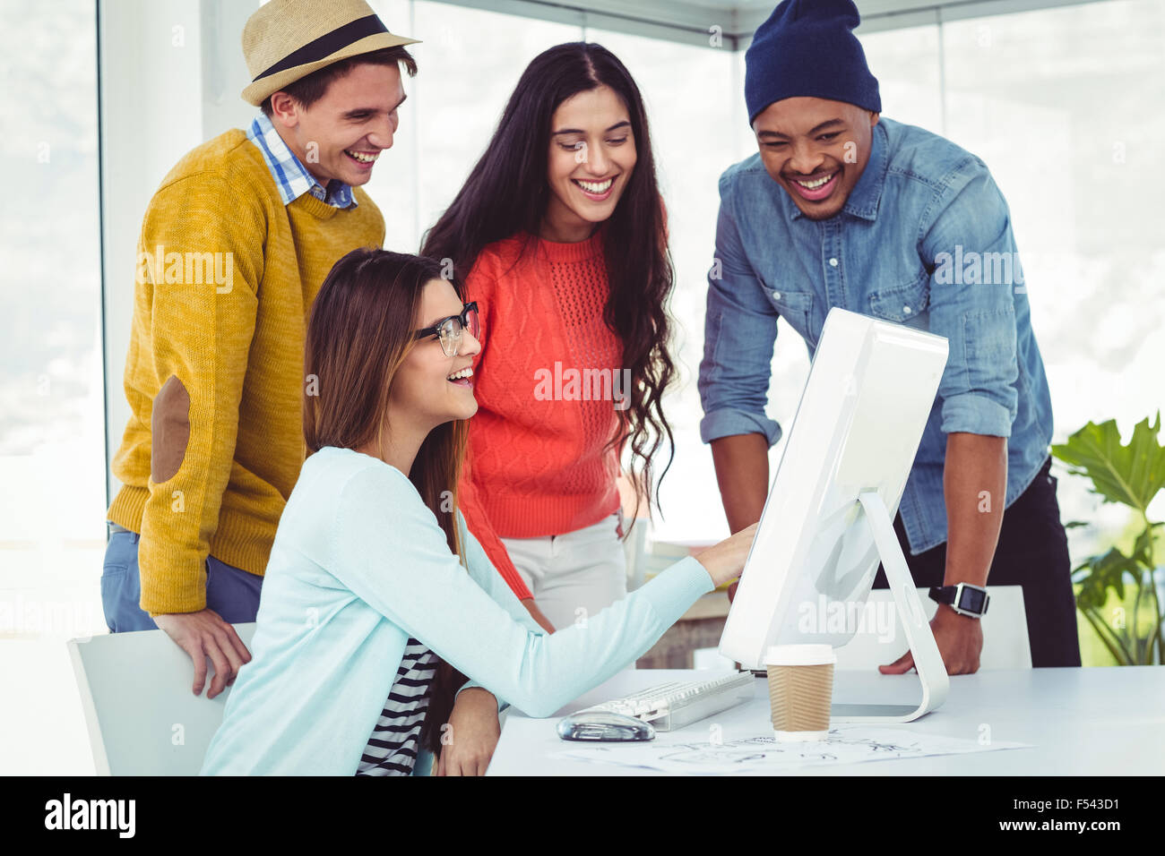 Young creative team having a meeting Stock Photo - Alamy