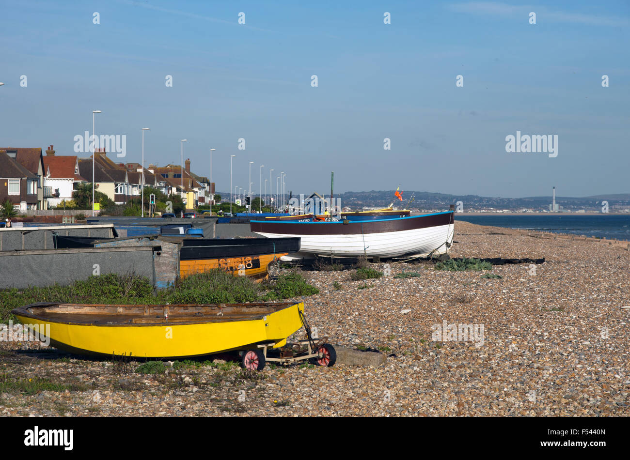 Worthing, Fishing Boat Beach, Sussex Stock Photo - Alamy