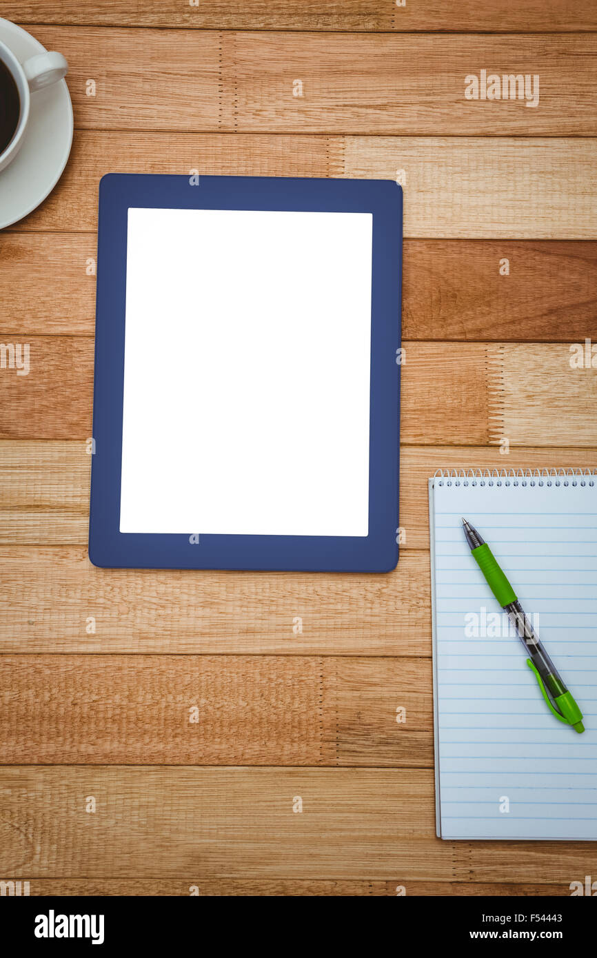 View of a blue tablet Stock Photo - Alamy