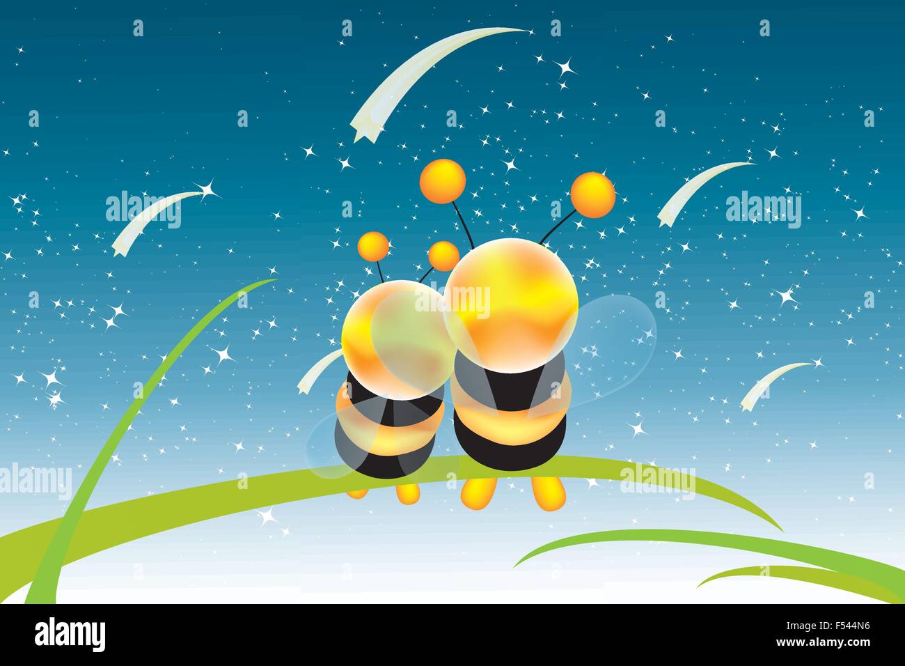 Two bees together Stock Vector Images - Alamy