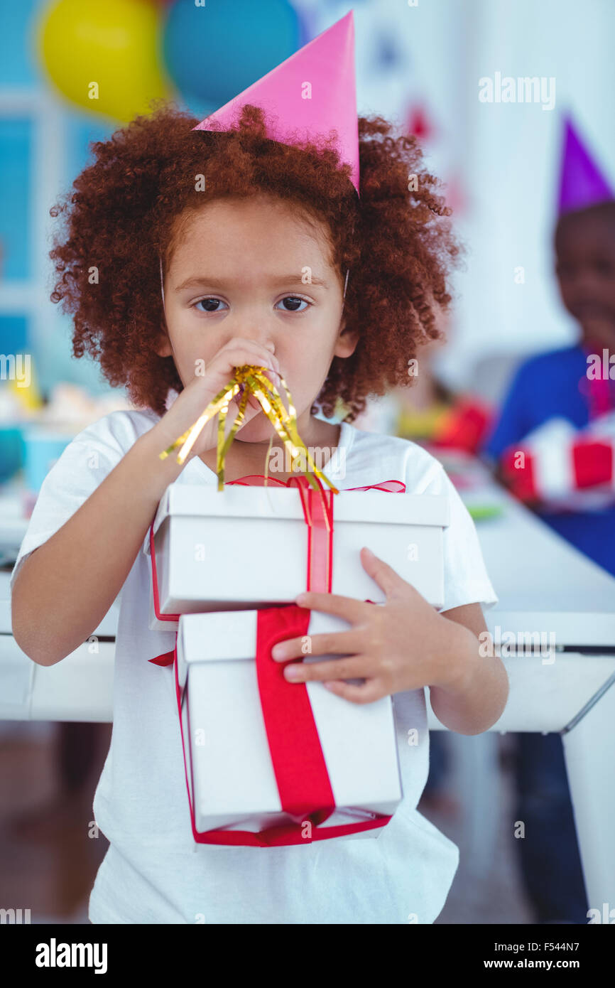 Happy kids at a birthday party Stock Photo - Alamy