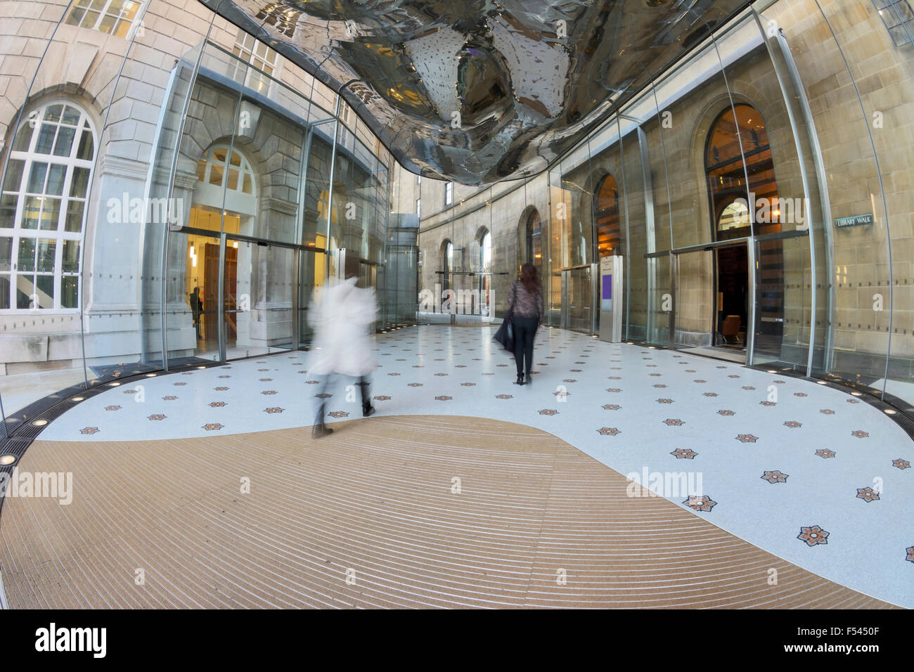 Library Walk at Central Library in St. Peters Square, Manchester Stock ...