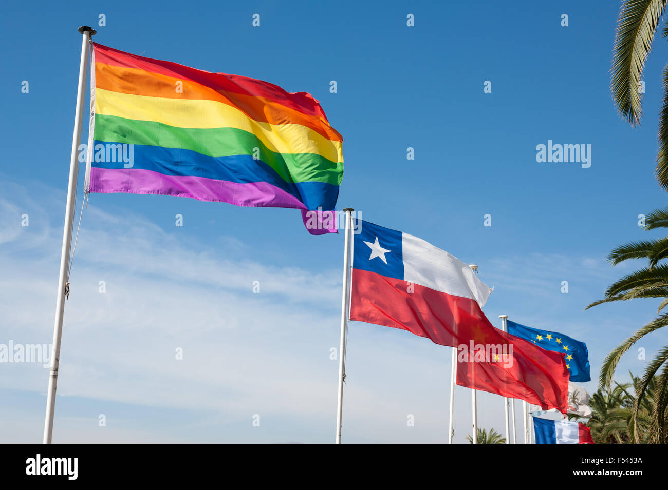 Rainbow flag flags hi-res stock photography and images - Alamy