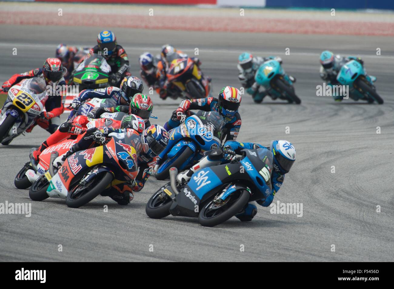 Sepang Circuit, Malaysia. 25th Oct, 2015. Miguel Oliveira during the ...