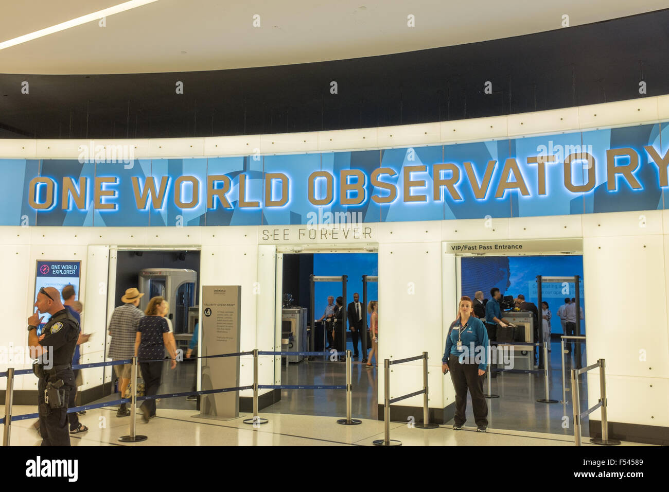 Entrance to the One World Observatory at the top of the World Trade ...