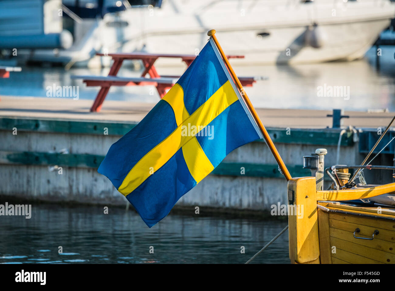 Swedish ship flag hi-res stock photography and images - Alamy