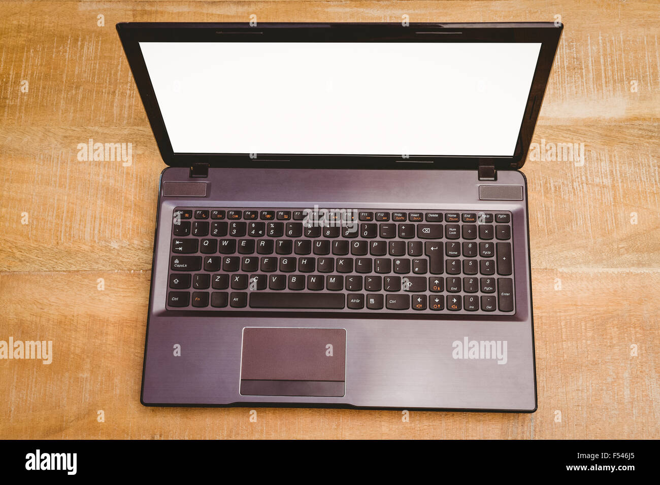 View of a grey laptop Stock Photo - Alamy