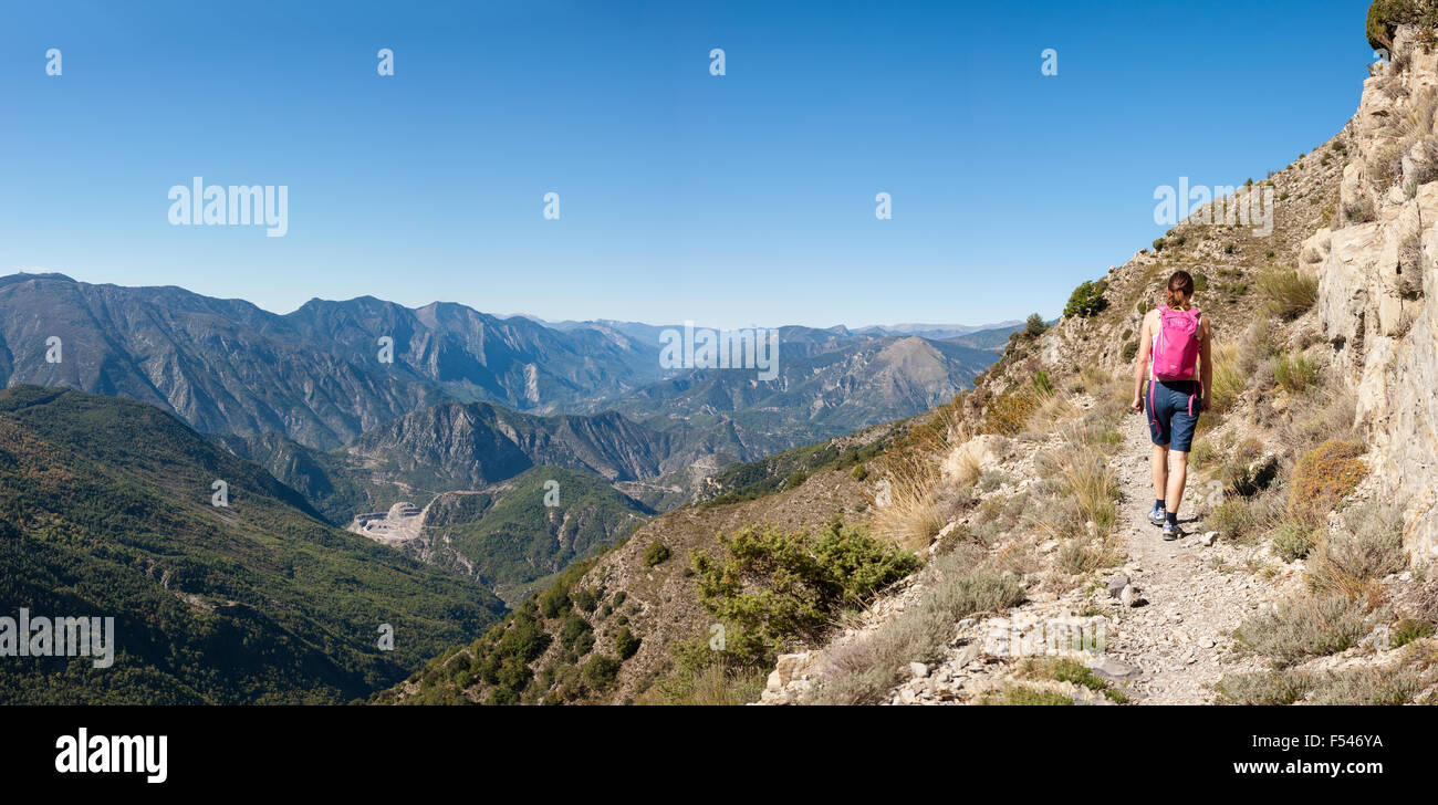 Hiking in the Maritime Alps, Vesubie Valley, Mercantour National Park ...
