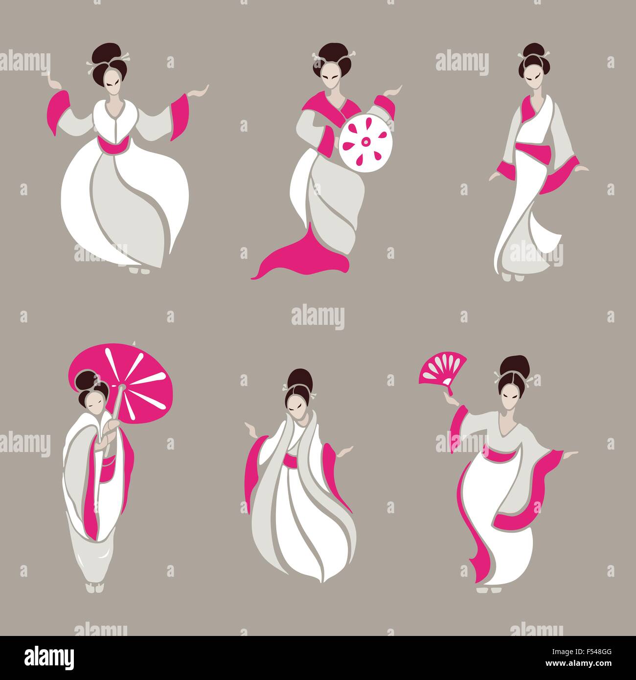 Beautiful Chinese Women Stock Vector Image & Art - Alamy