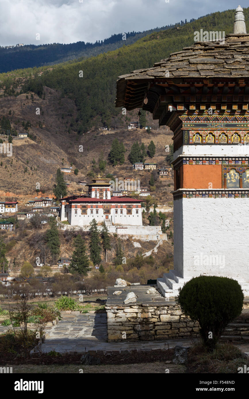 Paro dzong from gangtey palace hi-res stock photography and images - Alamy