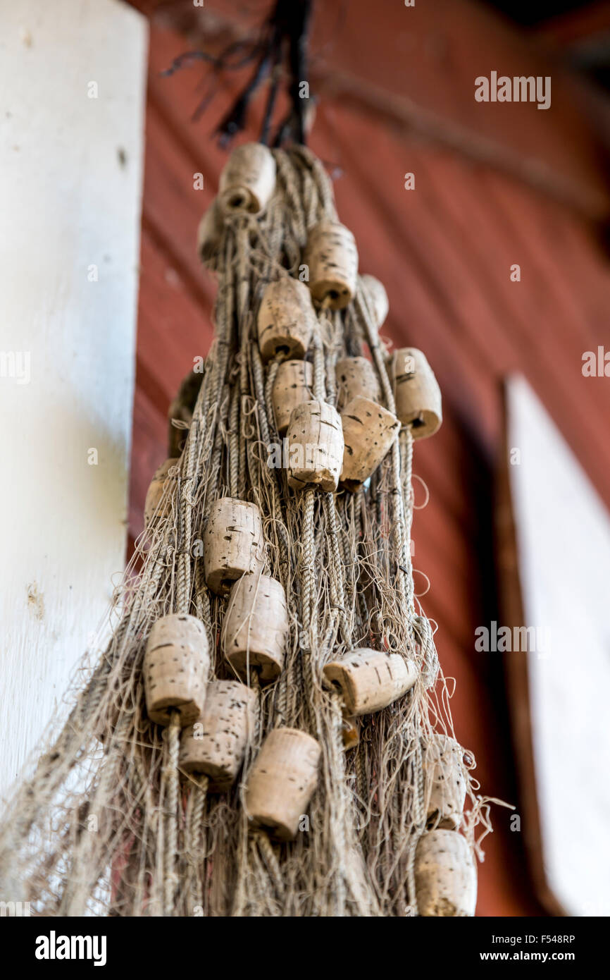 Fishing Net With Corks Stock Photo - Alamy