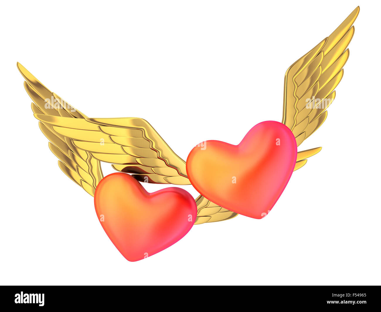 Double heart fly (done in 3d, isolated Stock Photo - Alamy